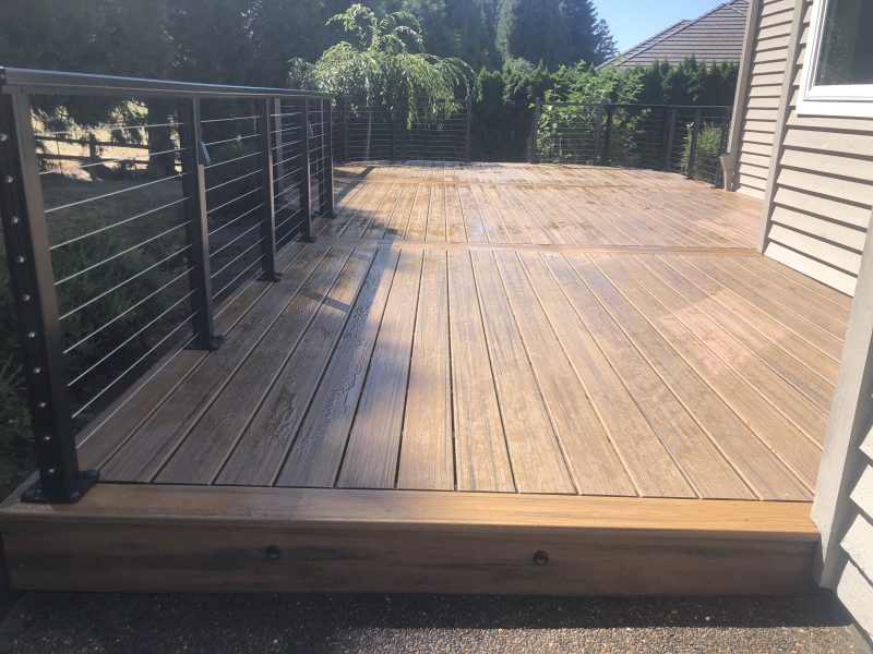 Trex Havana Gold deck with cable rail - Deck Masters, LLC