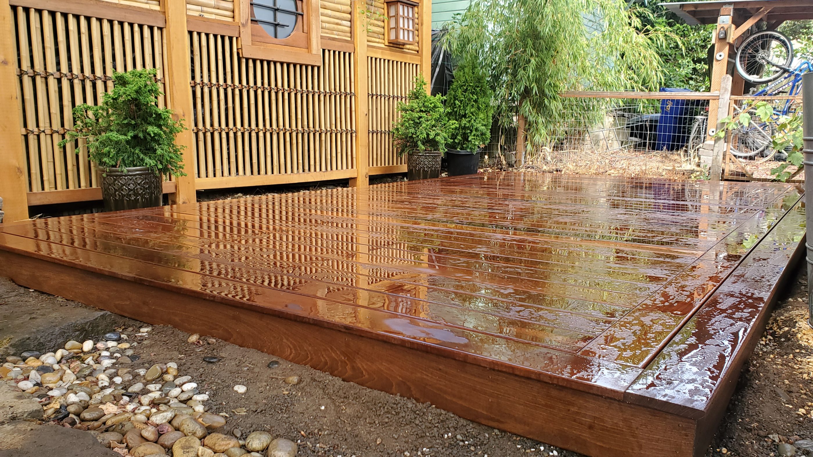 Ipe deck for a Japanese garden - Deck Masters, LLC