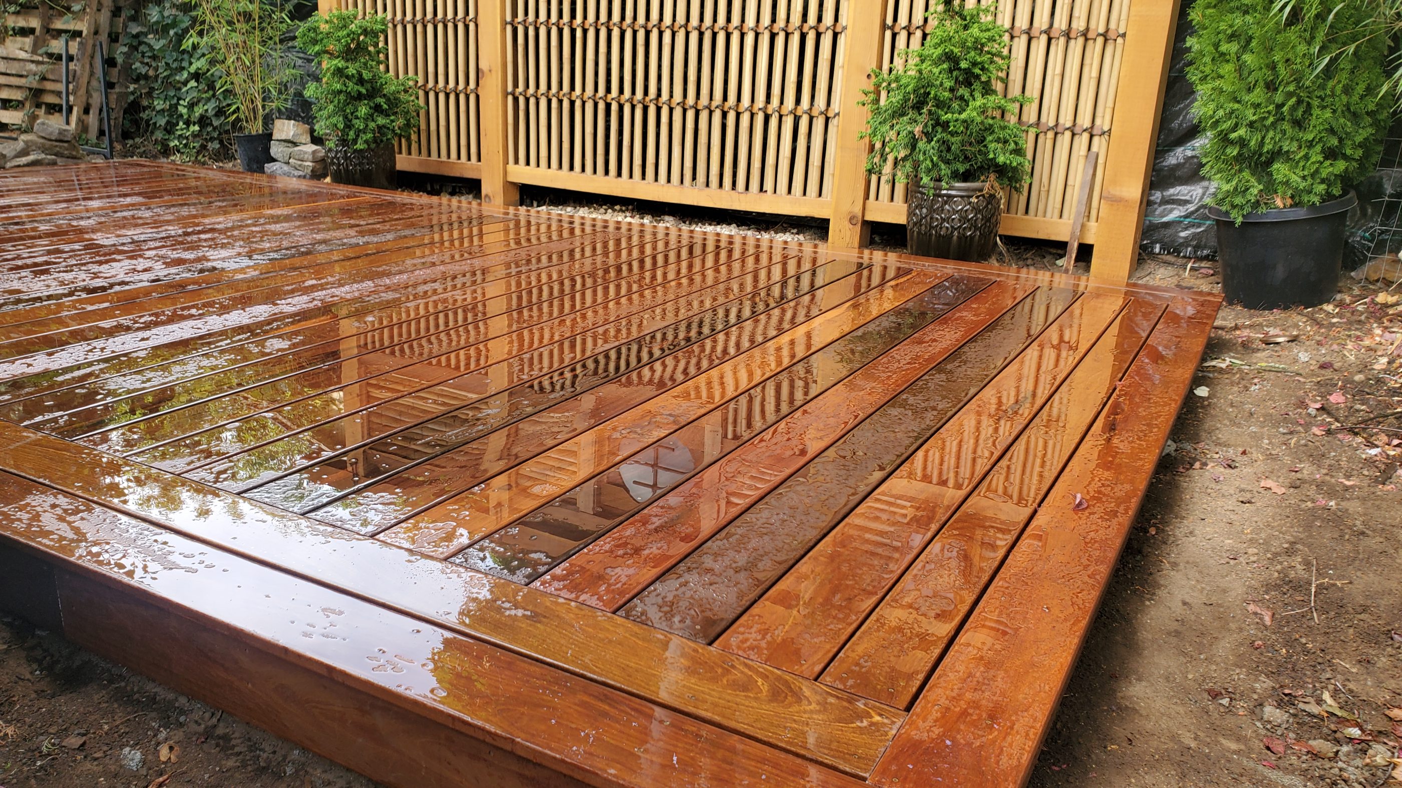 Ipe deck for a Japanese garden - Deck Masters, LLC